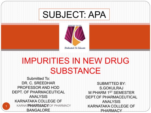 APA S4 IMPURITIES IN NEW DRUG PRODUCT.pptx