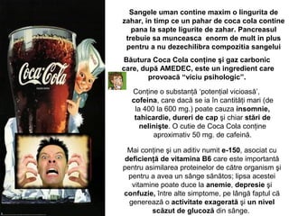 Importanta apei si efectele coca cola | PPT