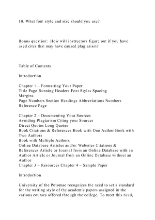 APA Scavenger HuntAll of the answers can be found in the Unive.docx ...