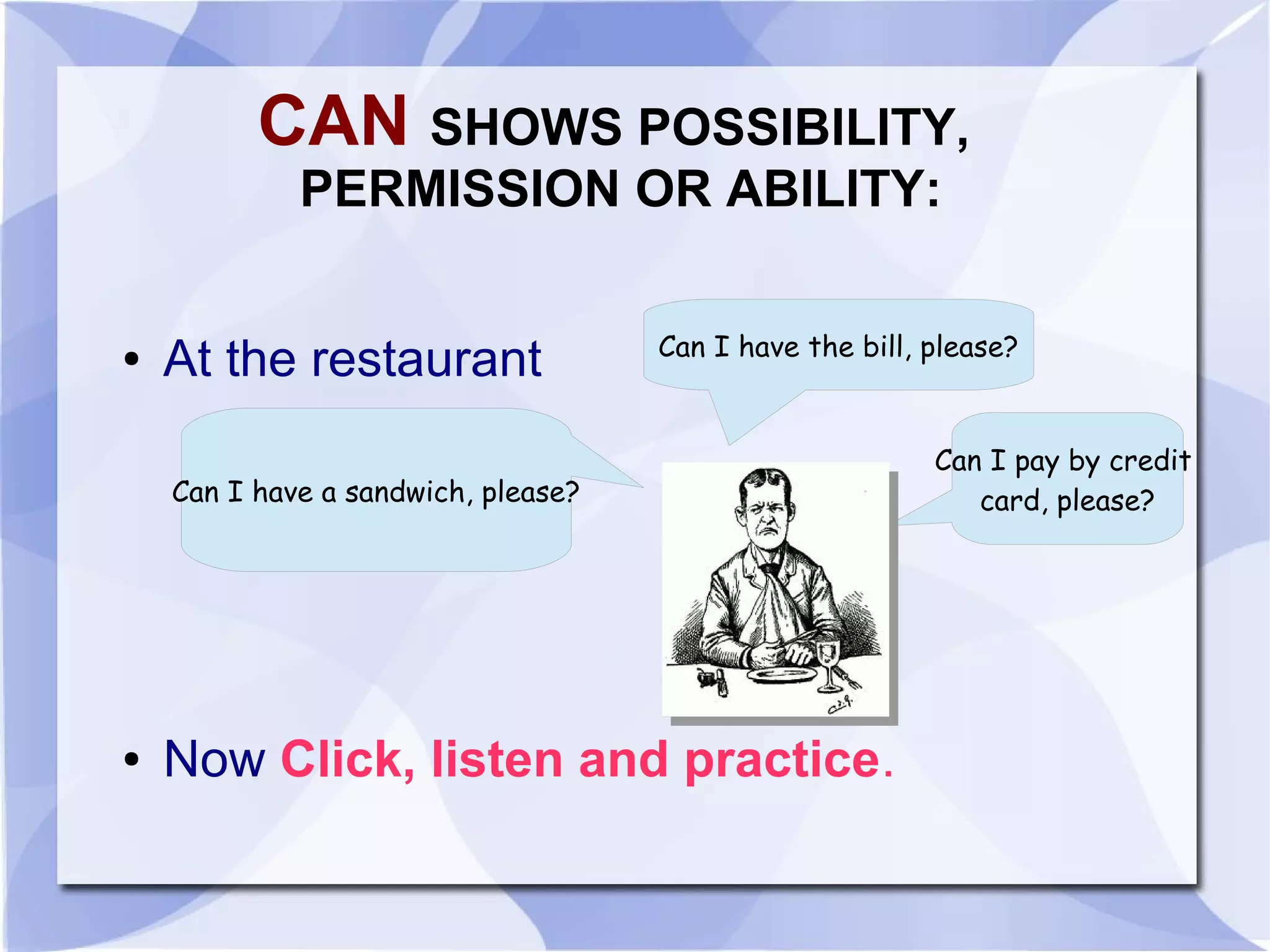 CAN - modal verbs | PPT