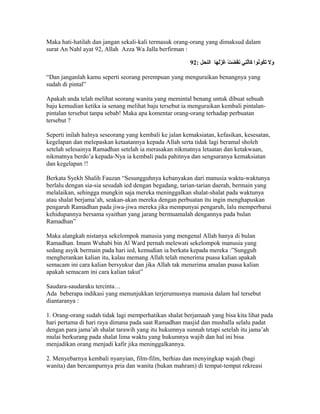 Apa sesudah ramadhan | DOC