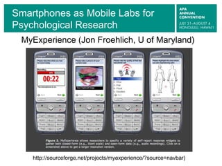 APA Smarthphones As Mobile Labs for Psychological Research | PPT