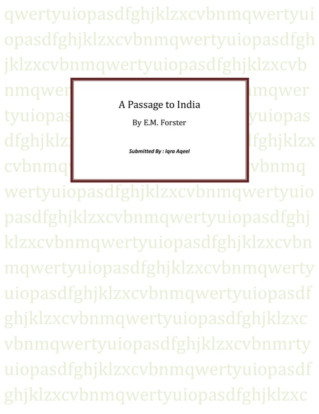 A passage to india | PDF
