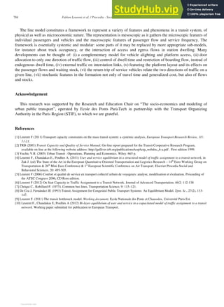 A Passenger Traffic Assignment Model With Capacity Constraints For Transit Networks | PDF