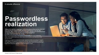 A passwordless enterprise journey | PDF