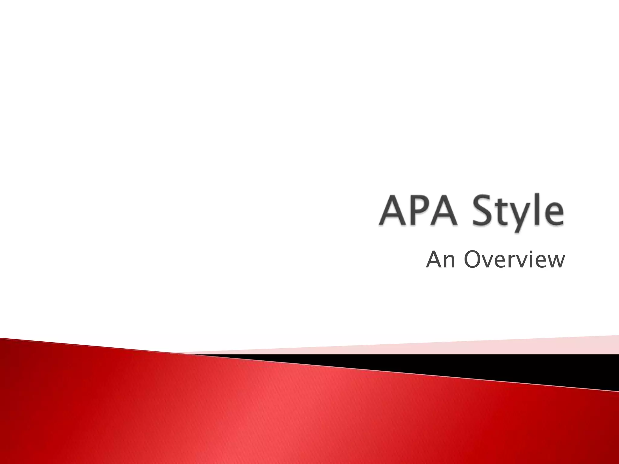 APA Style-Citation and Reference Guide | PPTX