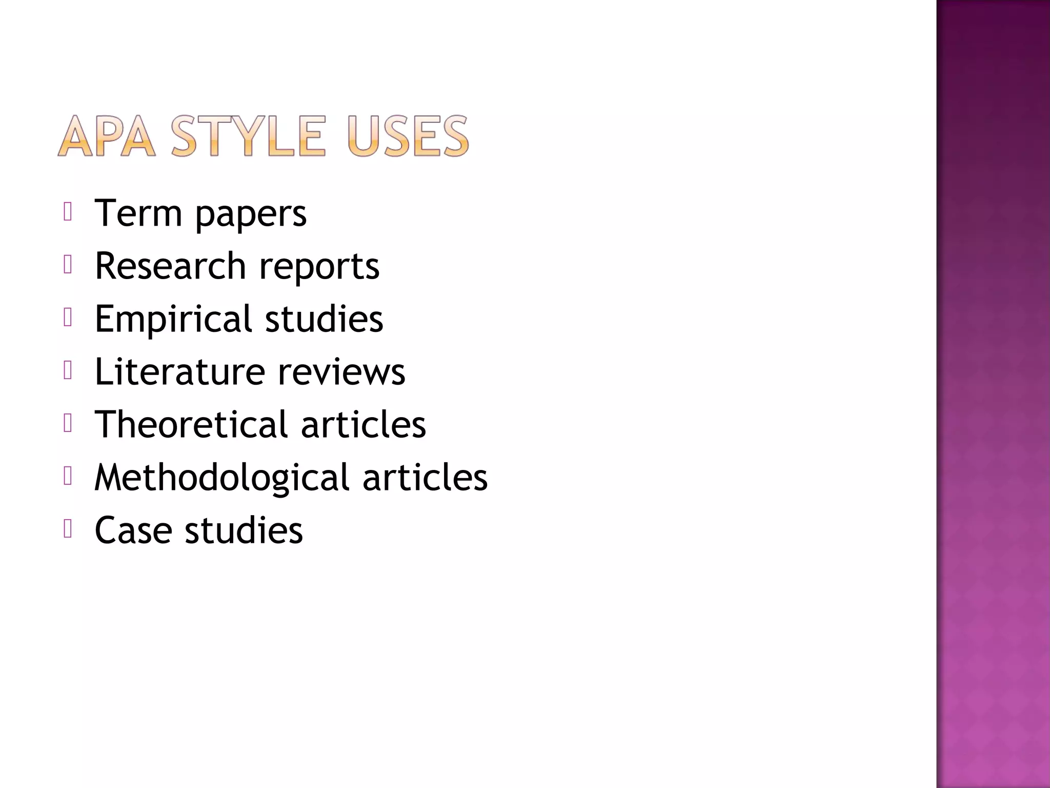 The Basics of APA Style, 6th Edition | PPT