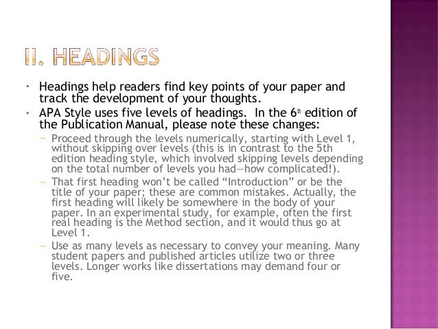 How To Do A Running Head Apa 6th Edition