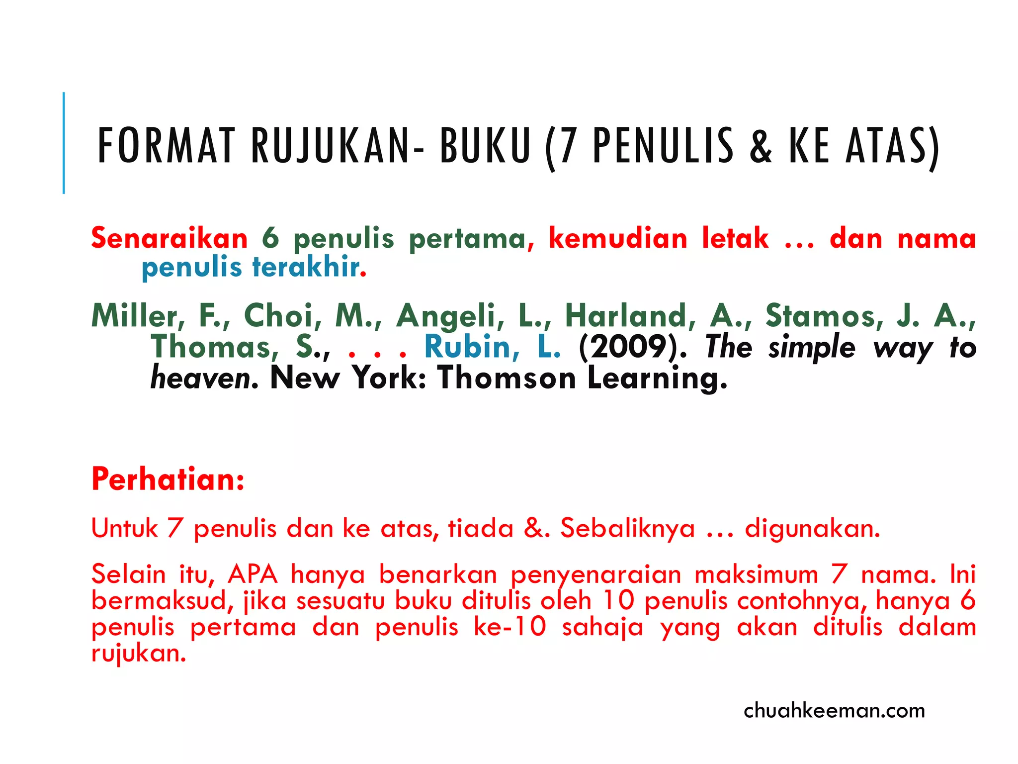Format APA: Panduan Asas dan Mudah | PDF