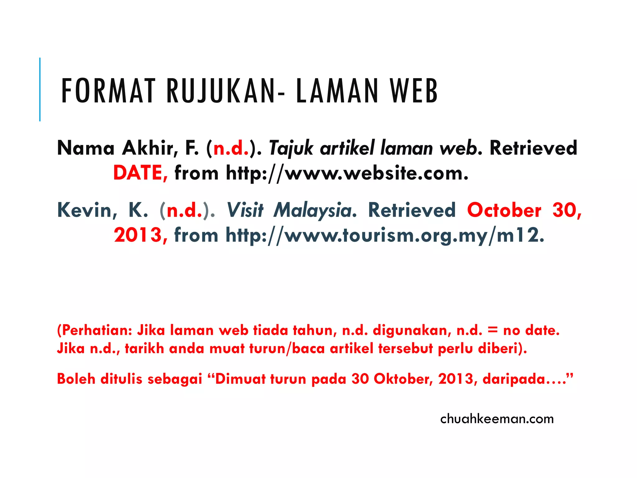 Format APA: Panduan Asas dan Mudah | PDF