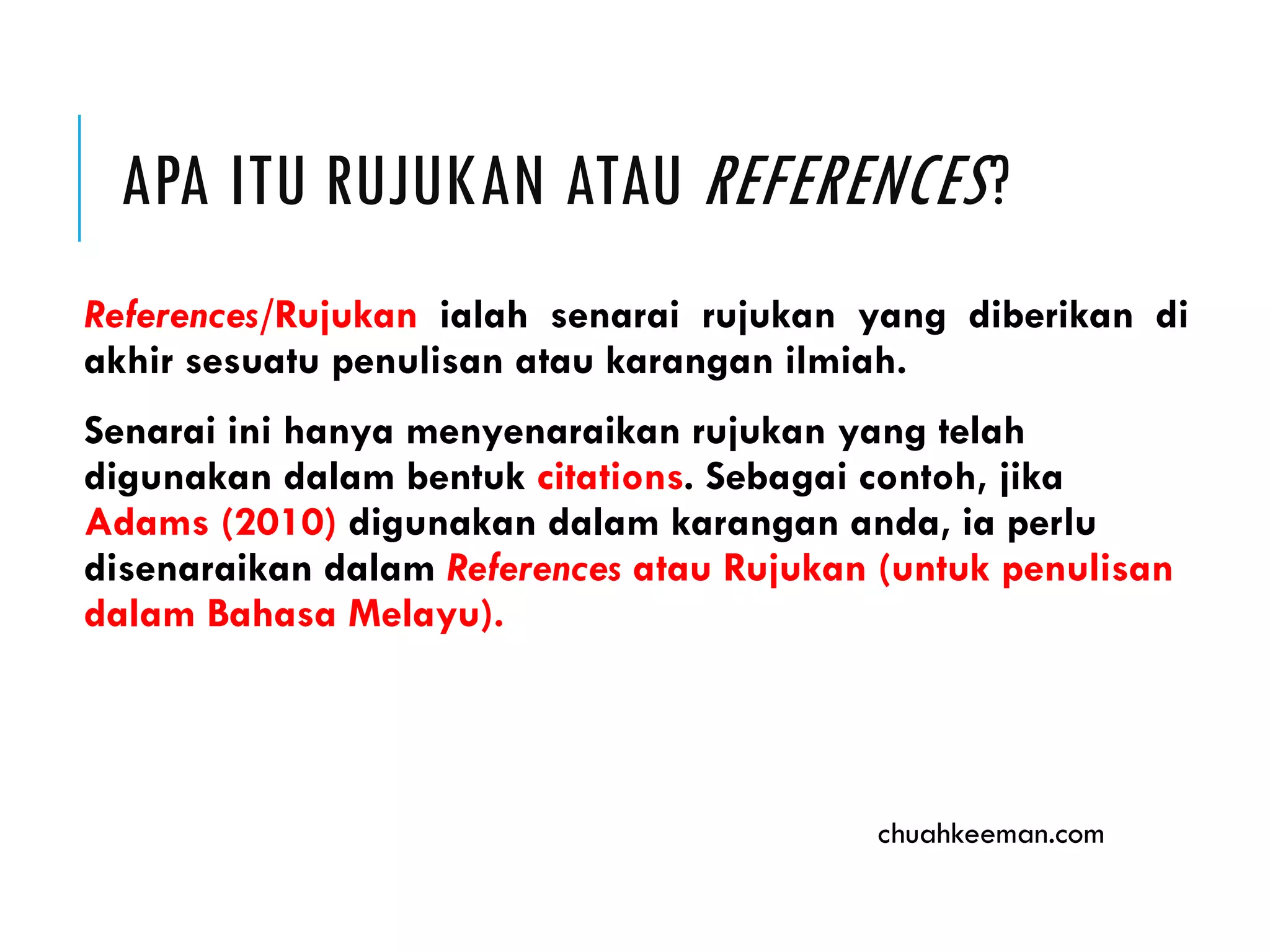 Format APA: Panduan Asas dan Mudah | PDF