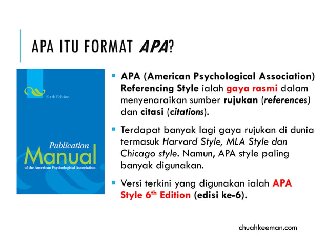 Format APA: Panduan Asas dan Mudah | PDF