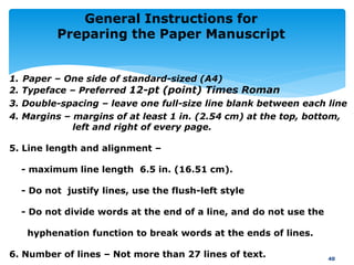 APA style for research thesis at M.Phil Level | PPT