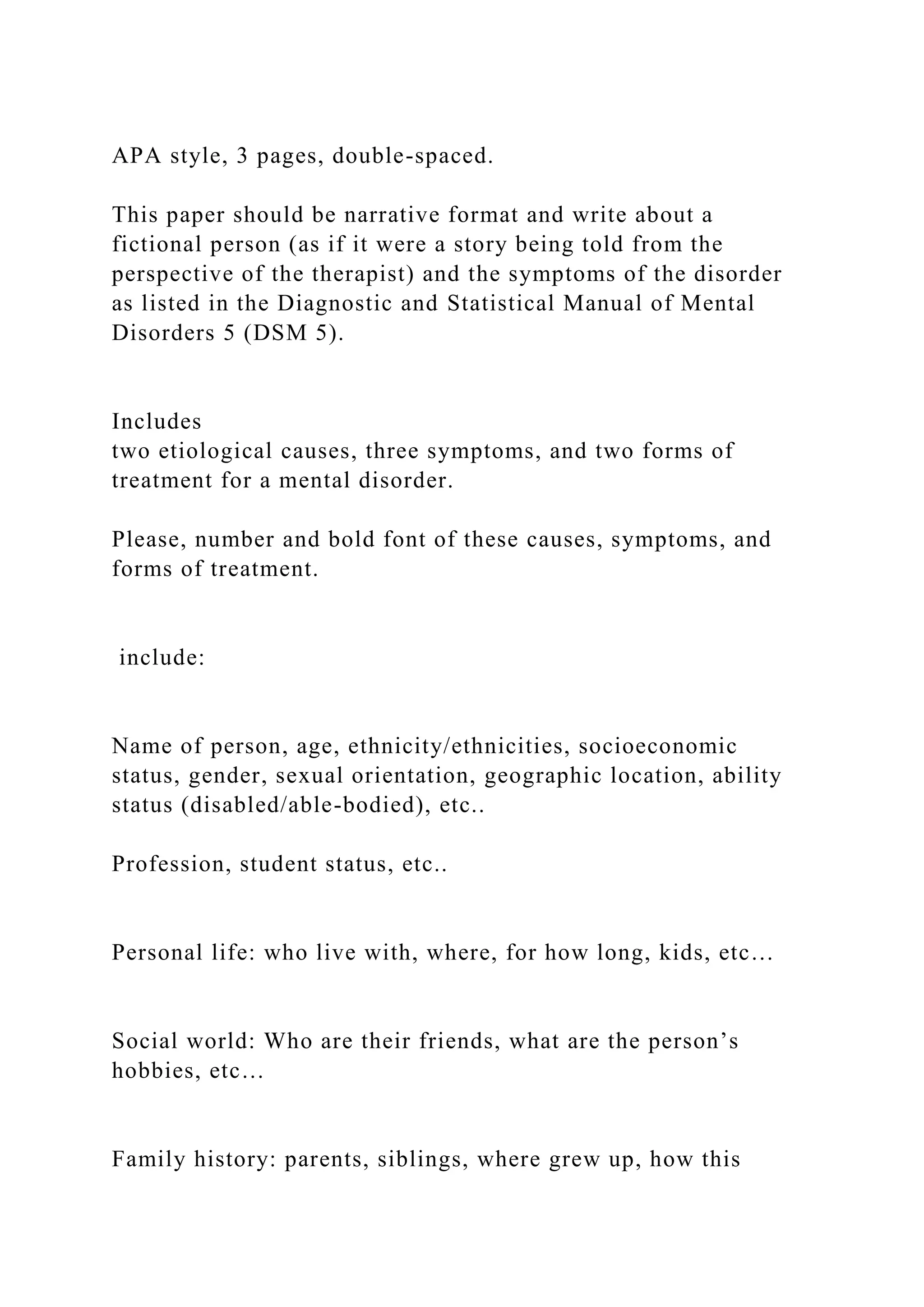 APA style, 3 pages, double-spaced. This paper should be narrativ.docx