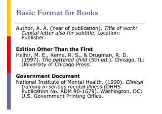 APA Style And Format | PPT | Free Download