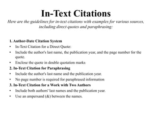 American Psychological Association (APA) style | PPTX
