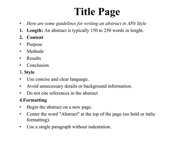American Psychological Association (APA) style | PPTX