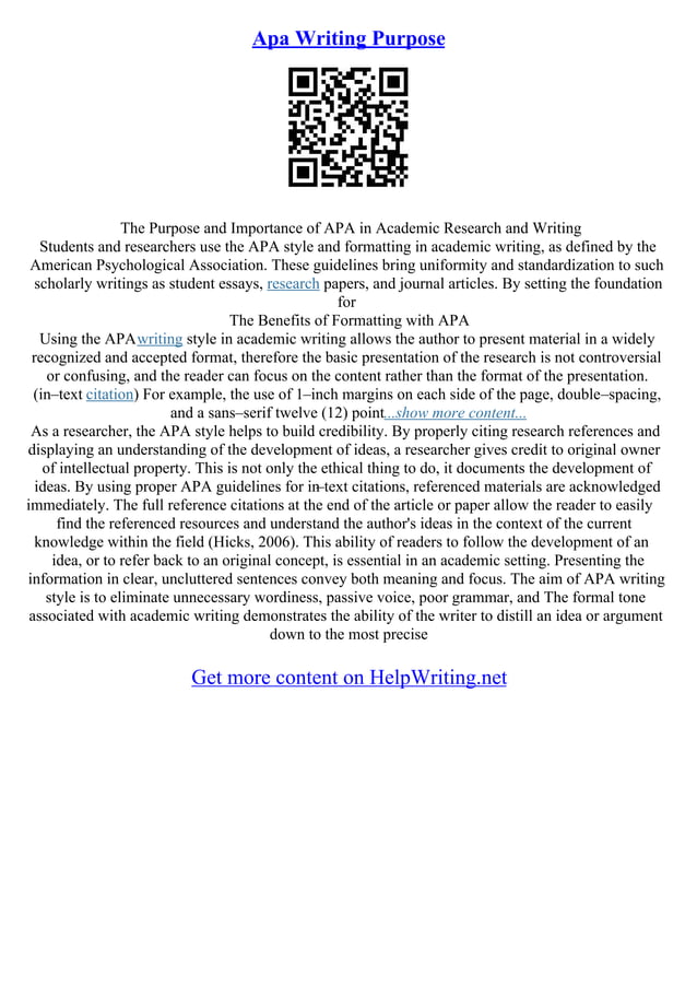 Apa Style Essay | PDF