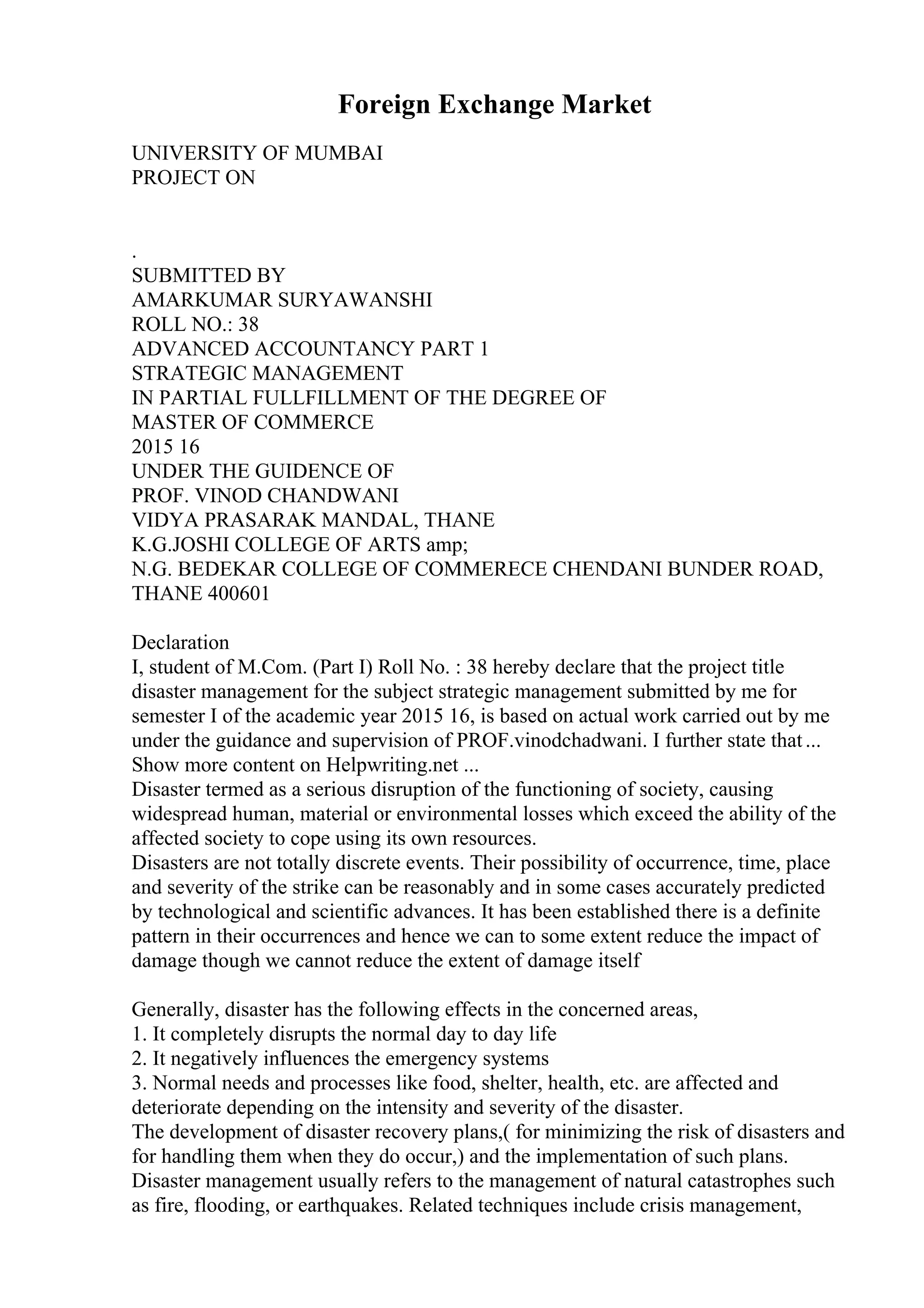 Apa Style Essay Paper | PDF