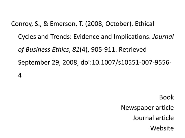 Apa style examples | PPTX | Books and Literature