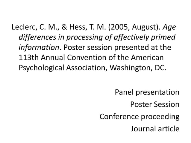 Apa style examples | PPT