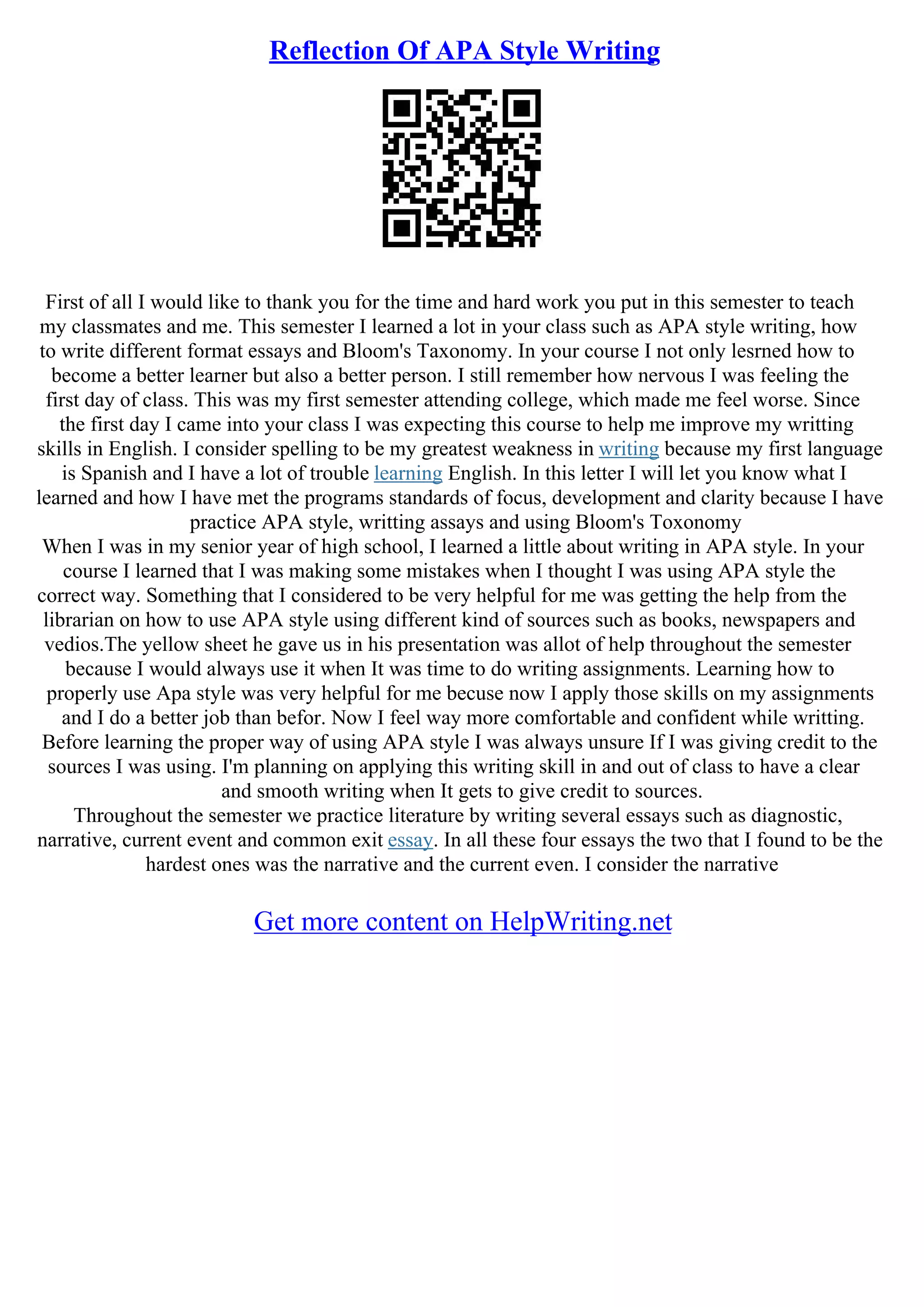 Apa Style Format Essay | PDF