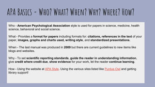 APA Style for Students | PPTX | Biological Sciences | Science