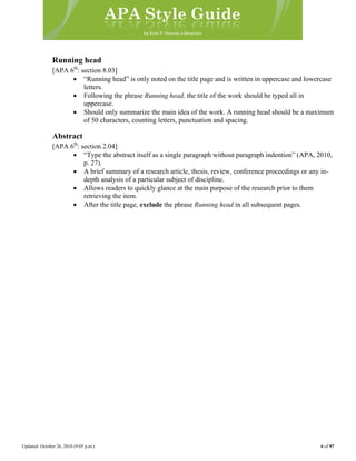 Apa style guide | PDF