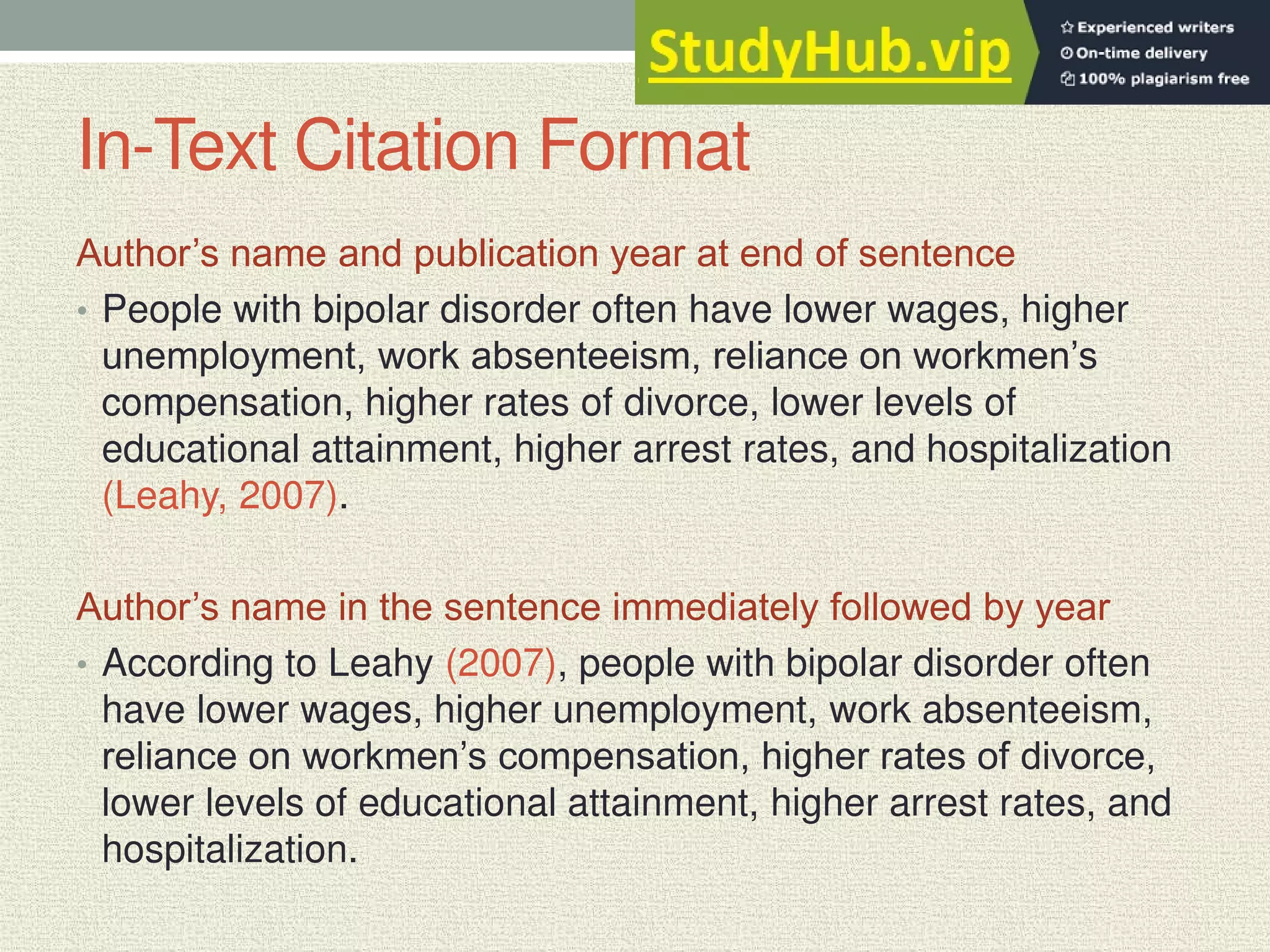 APA STYLE In-Text Citations And Reference Lists Gavilan College Writing ...