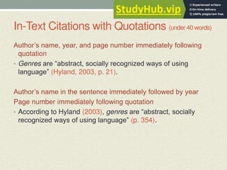 APA STYLE In-Text Citations And Reference Lists Gavilan College Writing ...