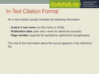 APA STYLE In-Text Citations And Reference Lists Gavilan College Writing ...