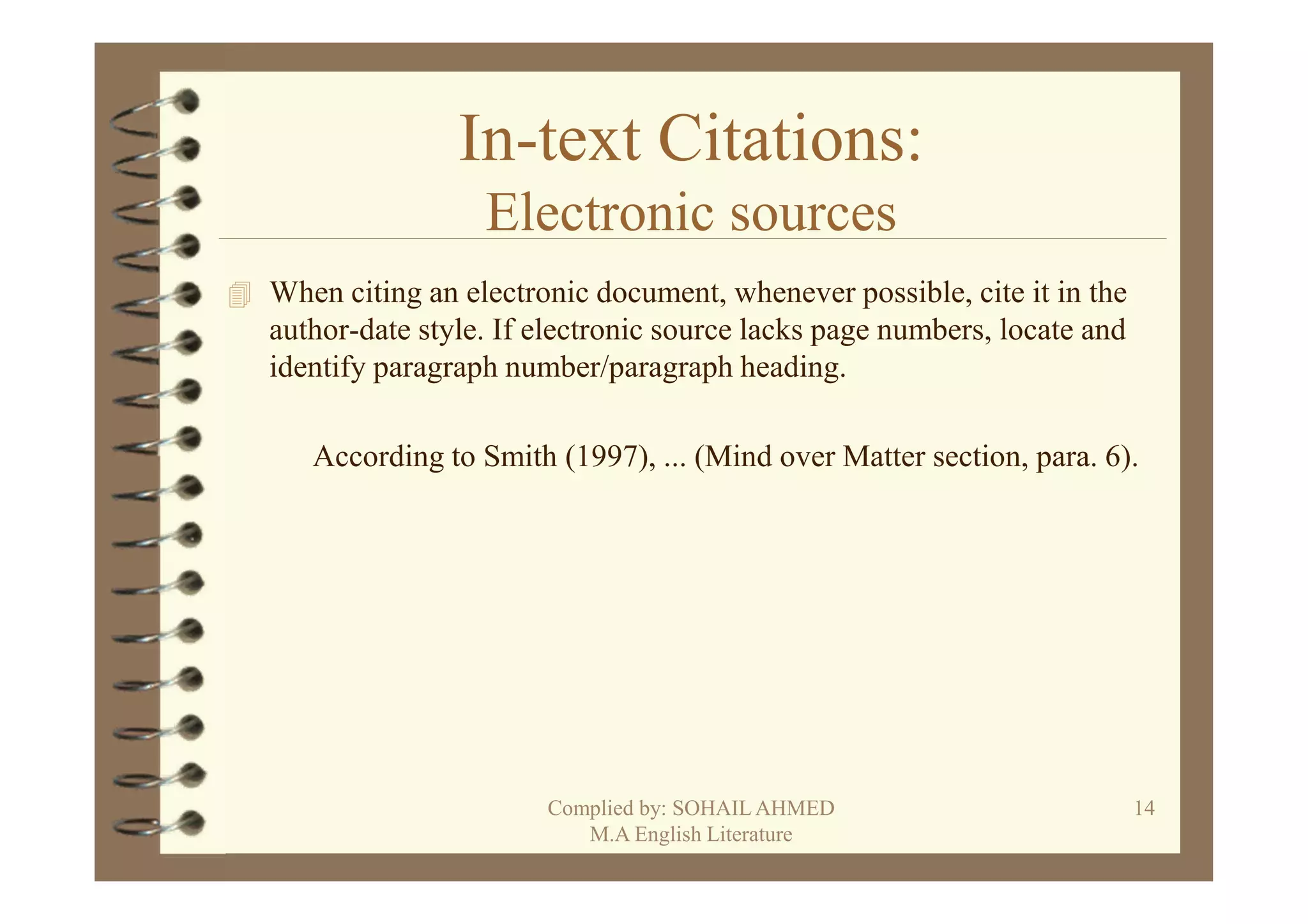 Apa style referencing by sohail ahmed | PDF