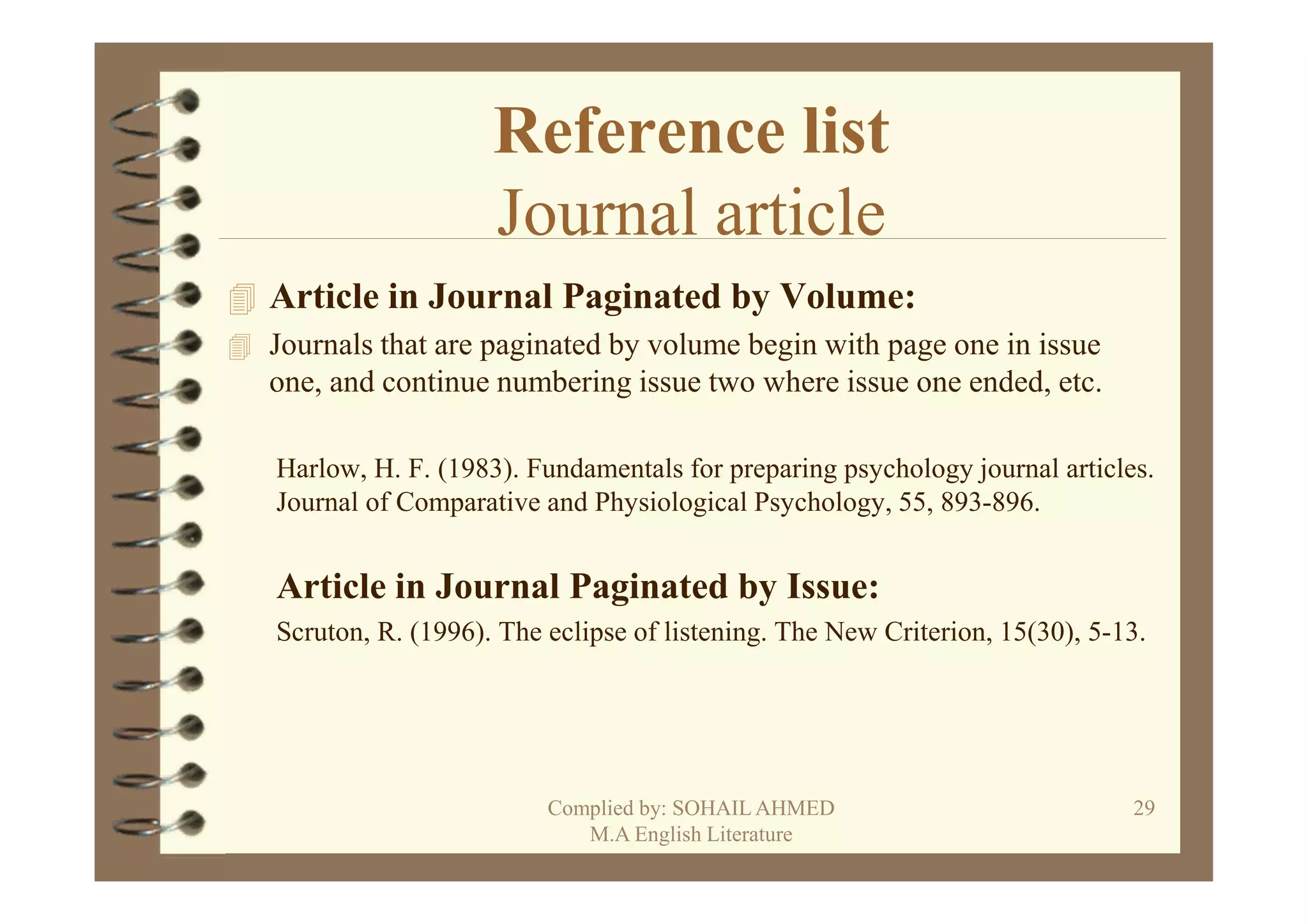 Apa style referencing by sohail ahmed | PDF