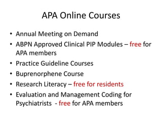 American Psychiatric Association- Support for MOC process of ABPN | PPT
