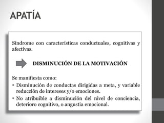 Apatía en la enfermedad de Parkinson | PPTX