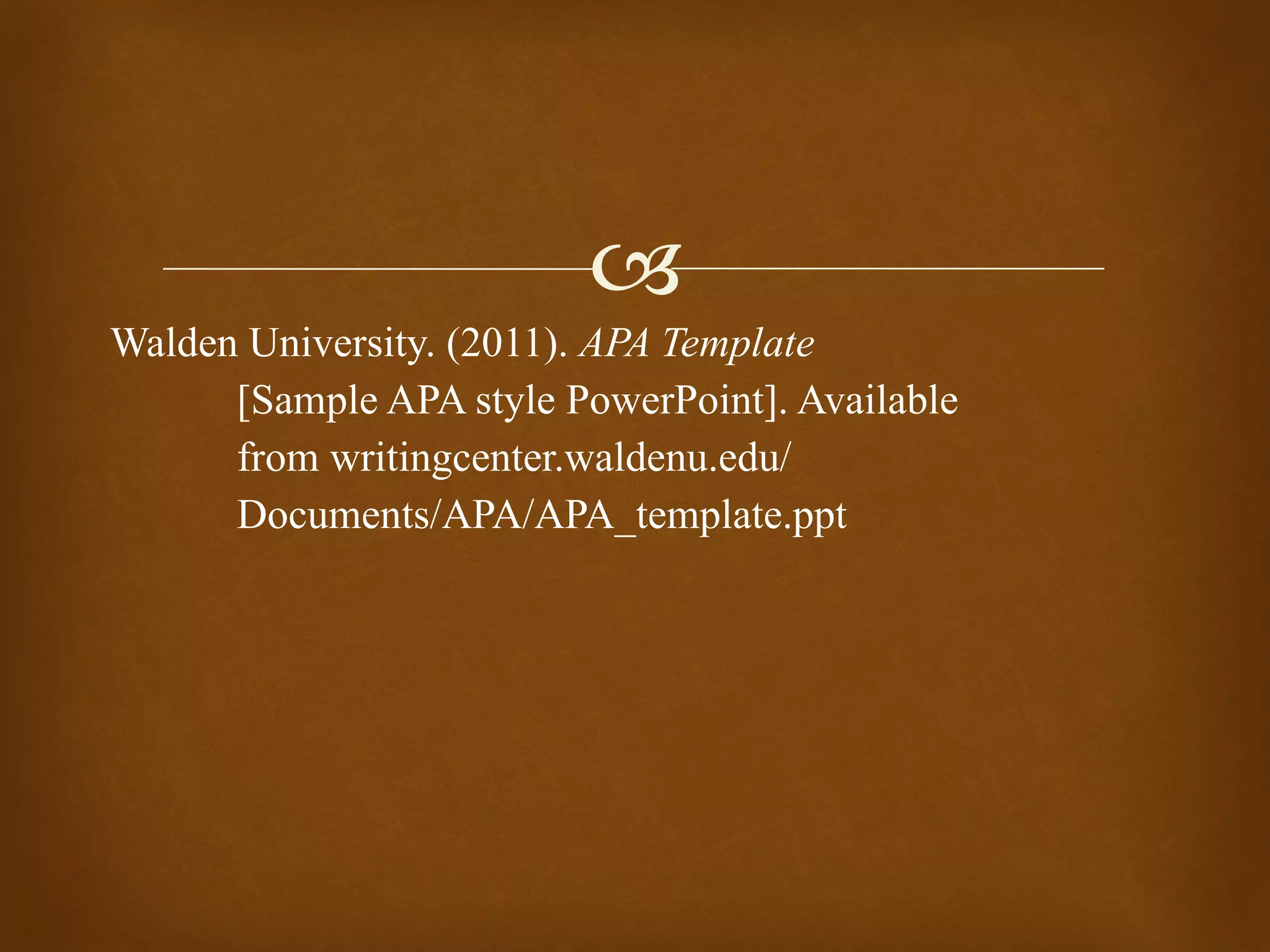 APA template powerpoint | PPT