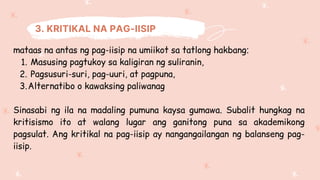 Apat na yugto tungo sa maugnaying pag iisip | PDF