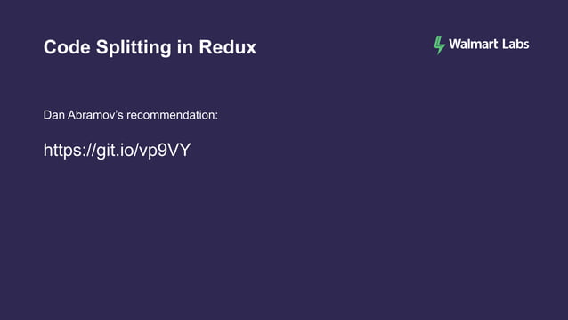 A Pattern for Code Splitting + Redux + SSR | PPTX