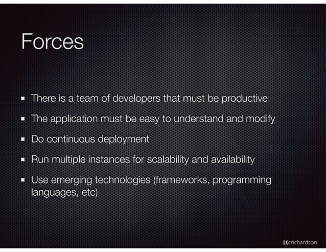 A pattern language for microservices - Chris Richardson | PPT
