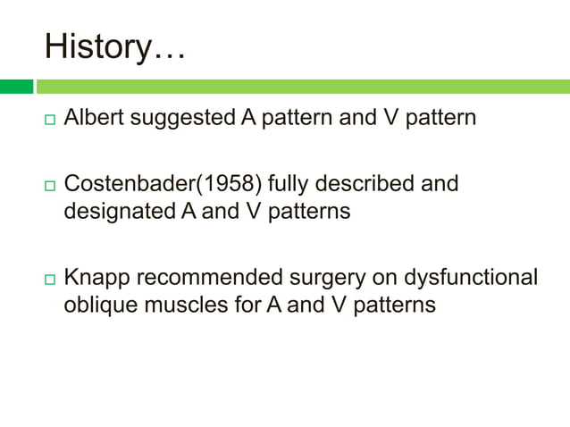 A-V pattern strabismus | PPTX | Eye and Vision Conditions | Diseases ...