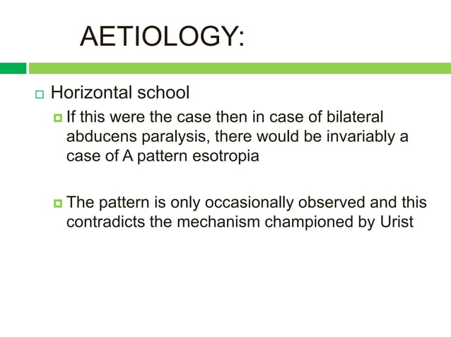 A V Pattern Strabismus Ppt