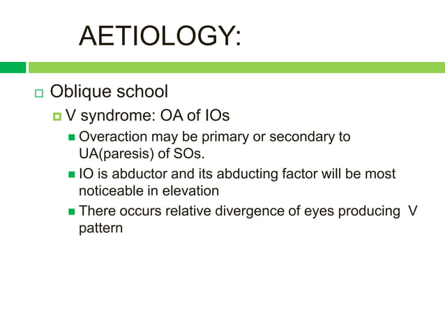 A-V pattern strabismus | PPTX | Eye and Vision Conditions | Diseases ...