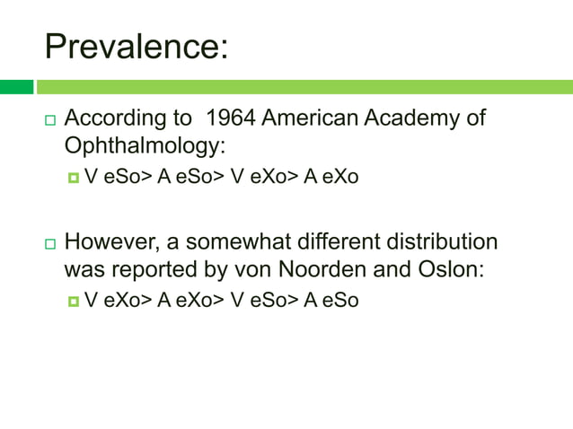 A-V pattern strabismus | PPTX | Eye and Vision Conditions | Diseases ...