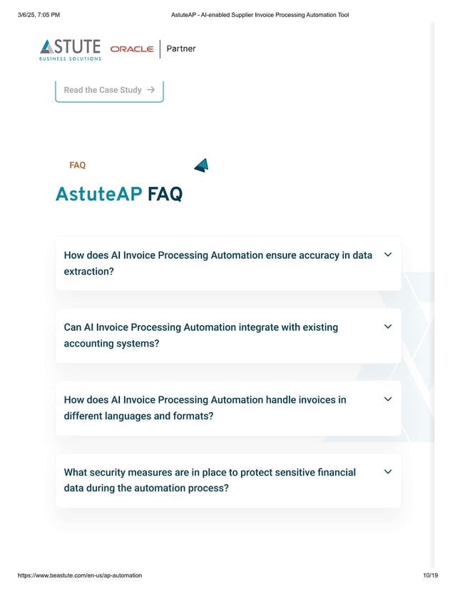 AstuteAP: AI-Powered Supplier Invoice Automation for Seamless Accounts Payable Processing | PDF