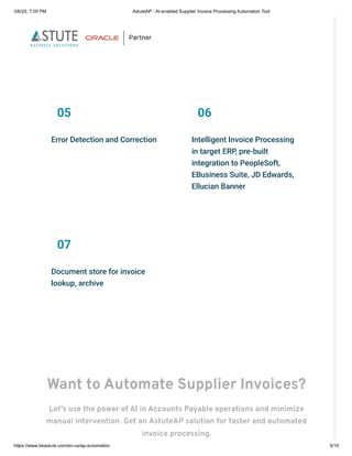 AstuteAP: AI-Powered Supplier Invoice Automation for Seamless Accounts Payable Processing | PDF