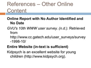 APA Version 6 Quick Guide | PPT