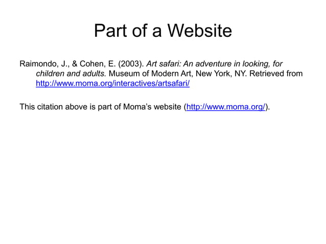 APA Web Documents 6th Ed. | PPT