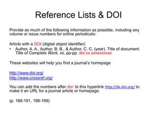 APA Web Documents 6th Ed. | PPT