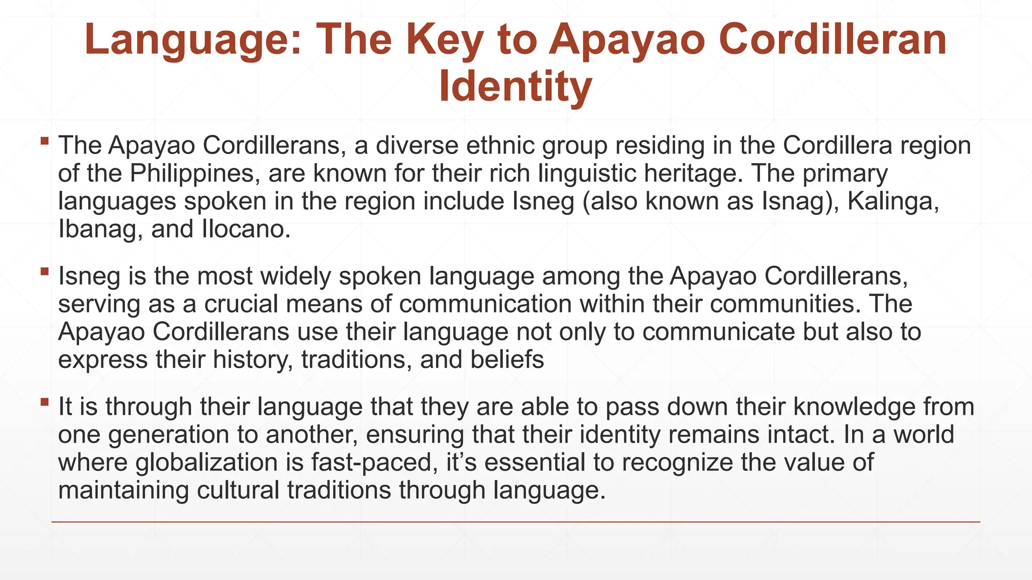 THE APAYAO CULTURAL HERITAGE CORDILLERA 101 | PPTX