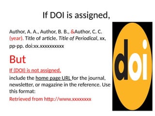 APA Examples Reference Examples Style and | PPTX